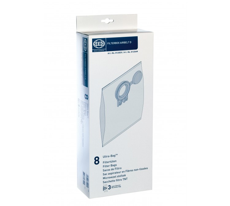Sebo 8120ER Filtertüten Staubsaugerbeutel Filter Filterbox für Airbelt ...